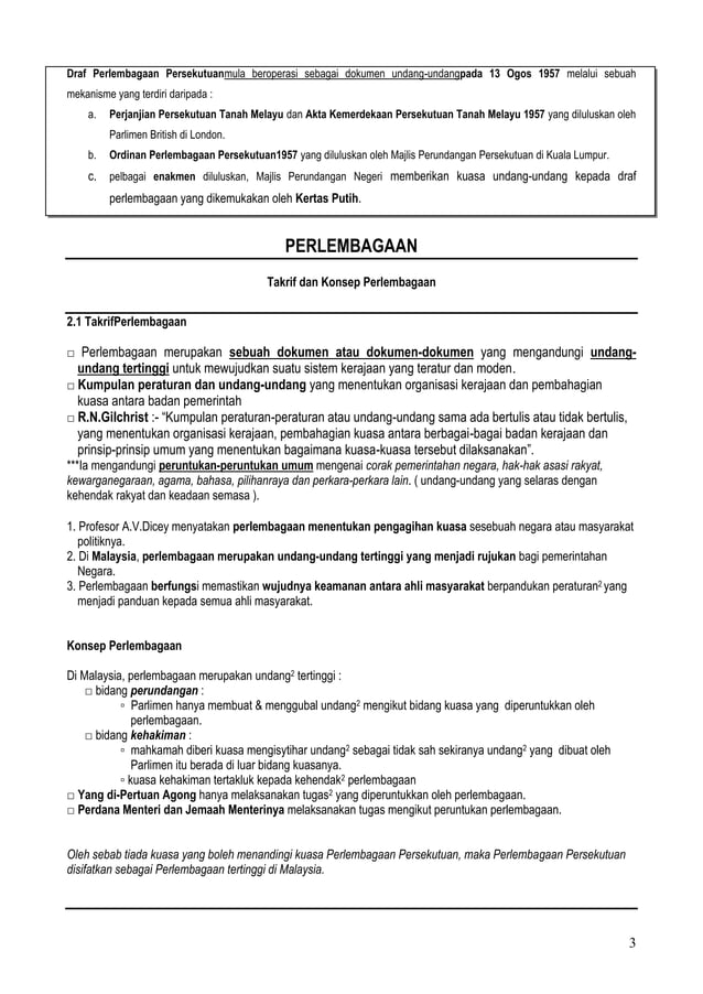 NOTA PERLEMBAGAAN PERSEKUTUAN PT.1 | DOCX