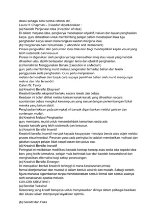 Nota psv (perkembangan seni kanak) | DOC