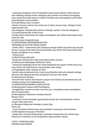 Nota psv (perkembangan seni kanak) | DOC