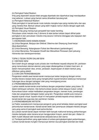 Nota psv (perkembangan seni kanak) | DOC