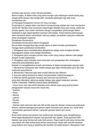 Nota psv (perkembangan seni kanak) | DOC