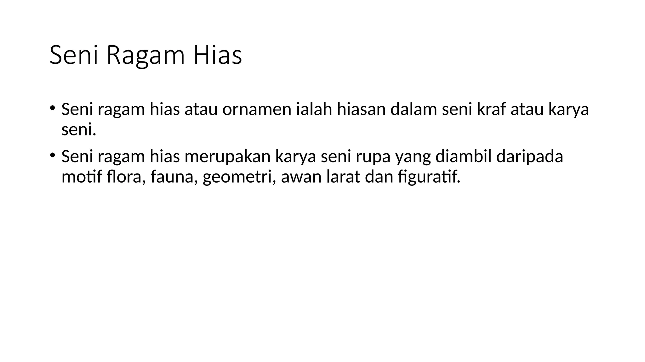 Nota PSV TINGKATAN 2 Tajuk 1 :Seni Ragam Hias | PPTX