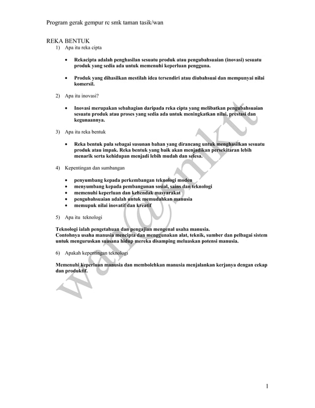 Nota reka bentuk | DOC