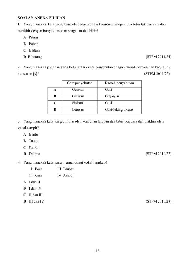 Nota ringkas bahasa melayu tingkatan 6 stpm penggal 1, 2, 3 | PDF