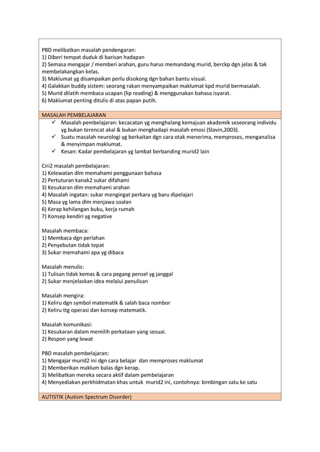 Nota ringkas pengurusan bilik darjah | PDF