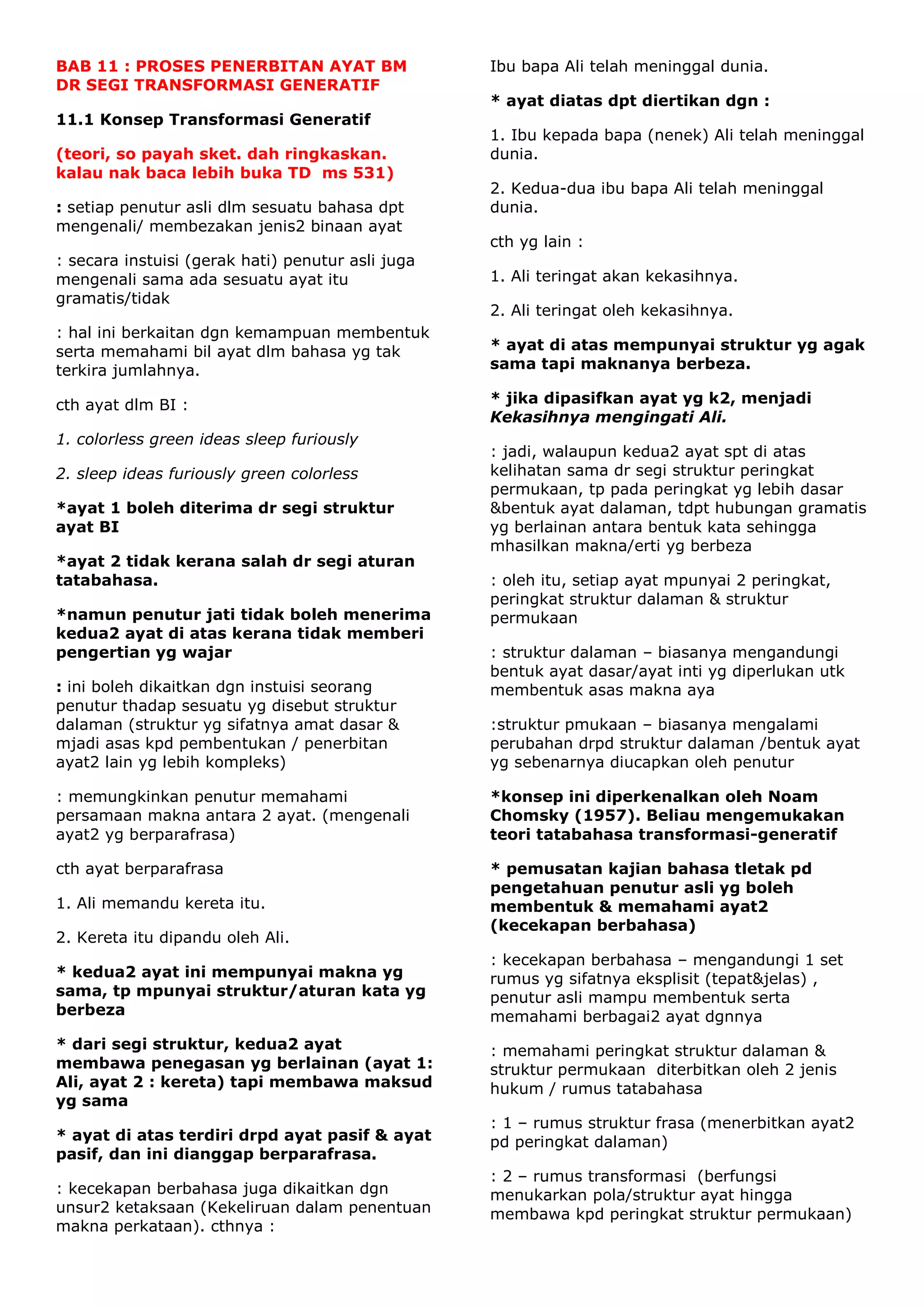 Nota ringkas sintaksis | DOCX