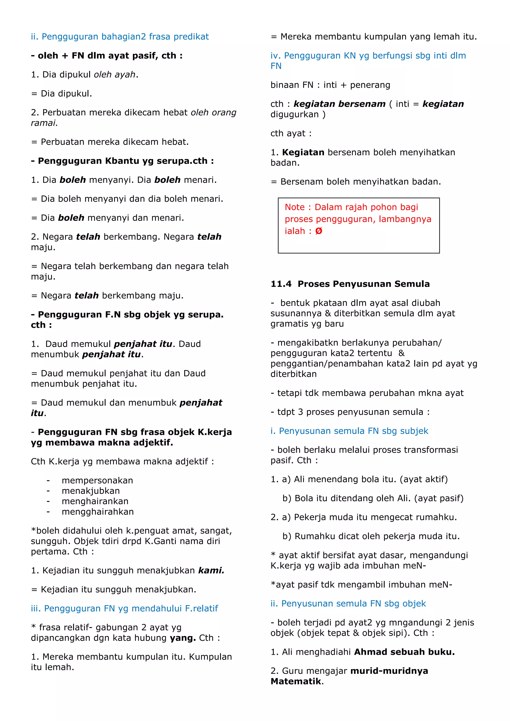 Nota ringkas sintaksis | DOCX