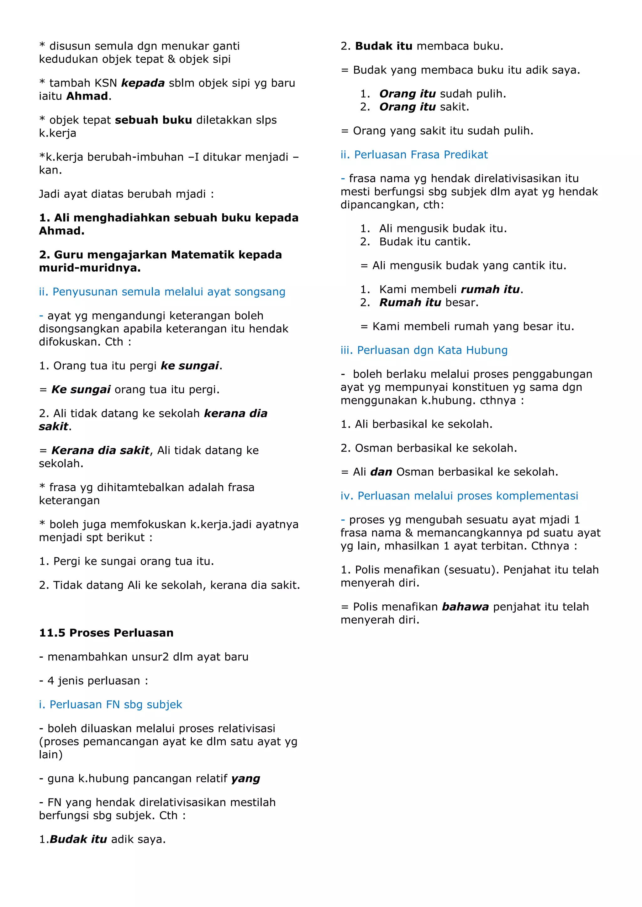 Nota ringkas sintaksis | DOCX