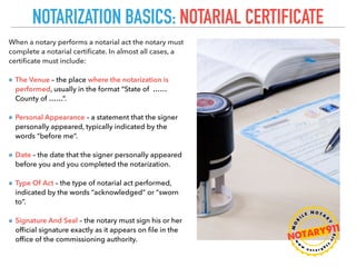 Notarization Basics - Steps to Proper Notarization | PDF