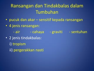 Nota sains (NUTRISI DAN RANGSANGAN) | PPT