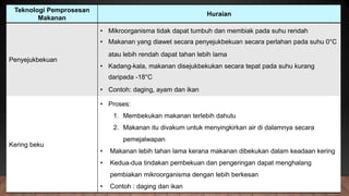 Bab 6 - Teknologi Makanan dan Penghasilan Makanan | PPTX