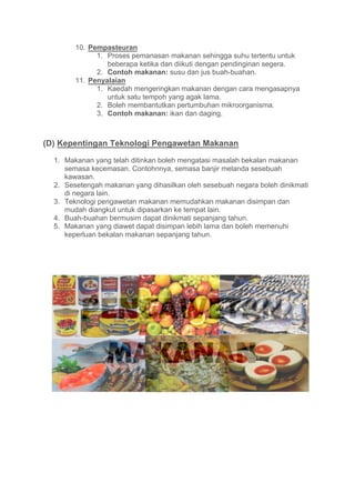 Nota sains tahun 6 pengawetan makanan | PDF