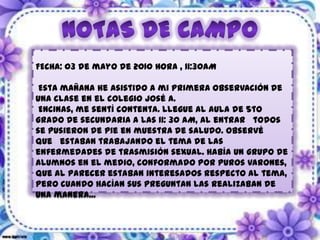 Notas de campo | PPTX