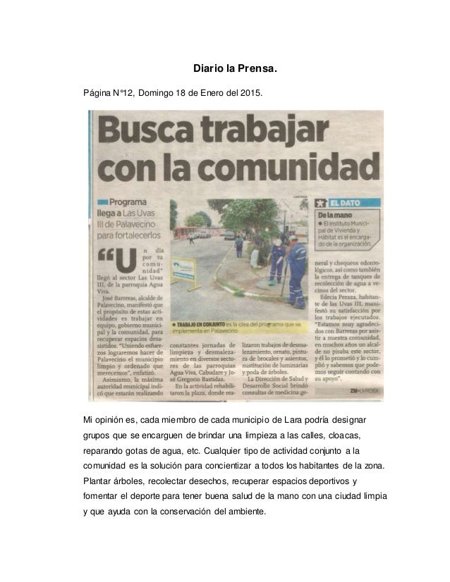 Notas y Articulos de Prensa.