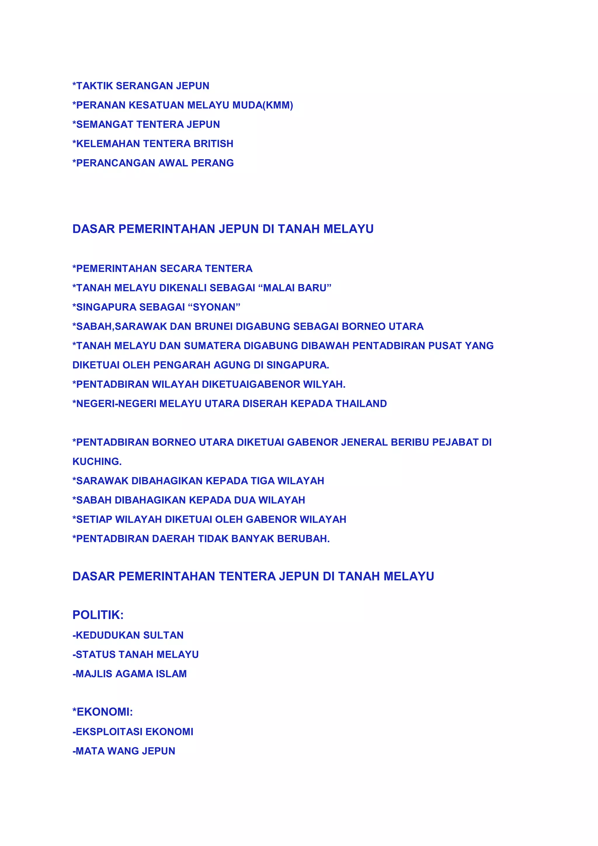 Nota sejarah t3 bab 1 bab 5 | PDF