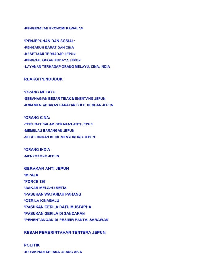 Nota sejarah t3 bab 1 bab 5 | PDF