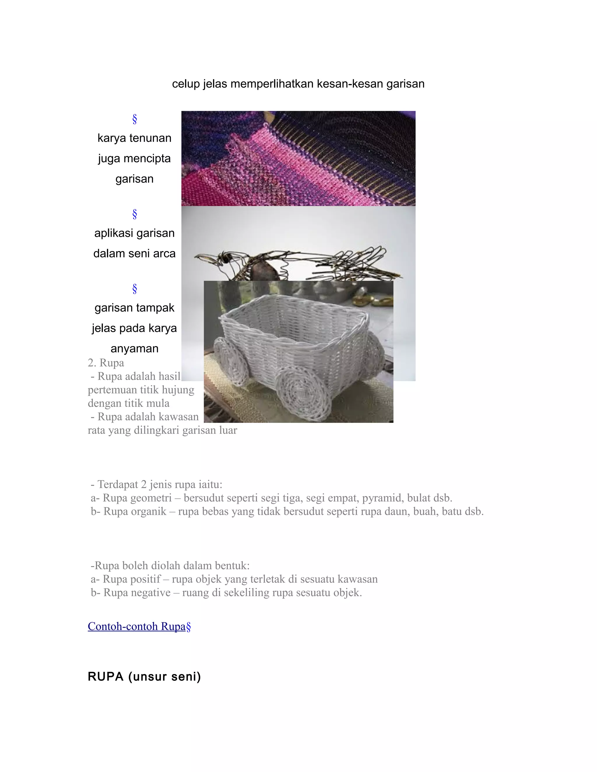 NOTA PENDIDIKAN SENI VISUAL TINGKATAN 1 | DOC