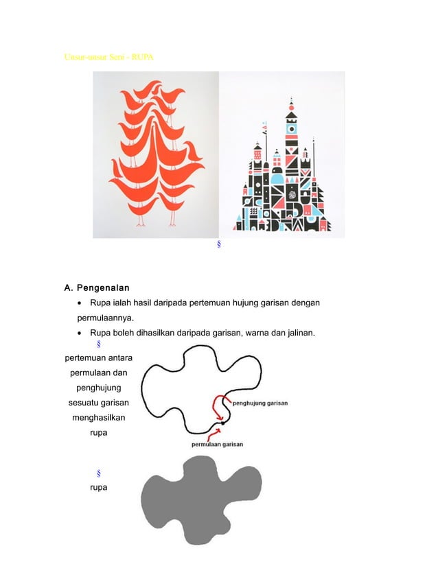NOTA PENDIDIKAN SENI VISUAL TINGKATAN 1