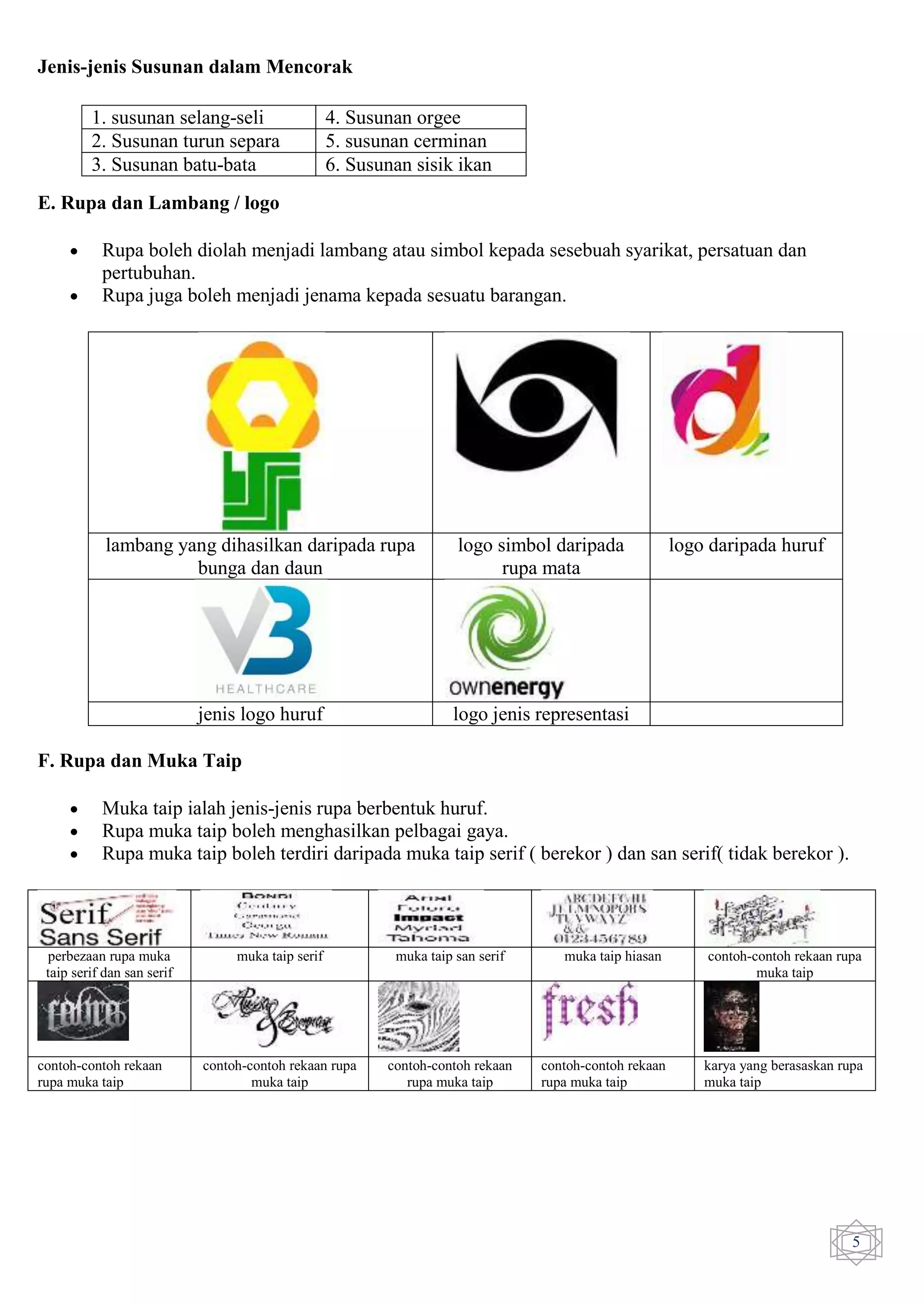 Nota seni t 1 asa seni reka | DOCX