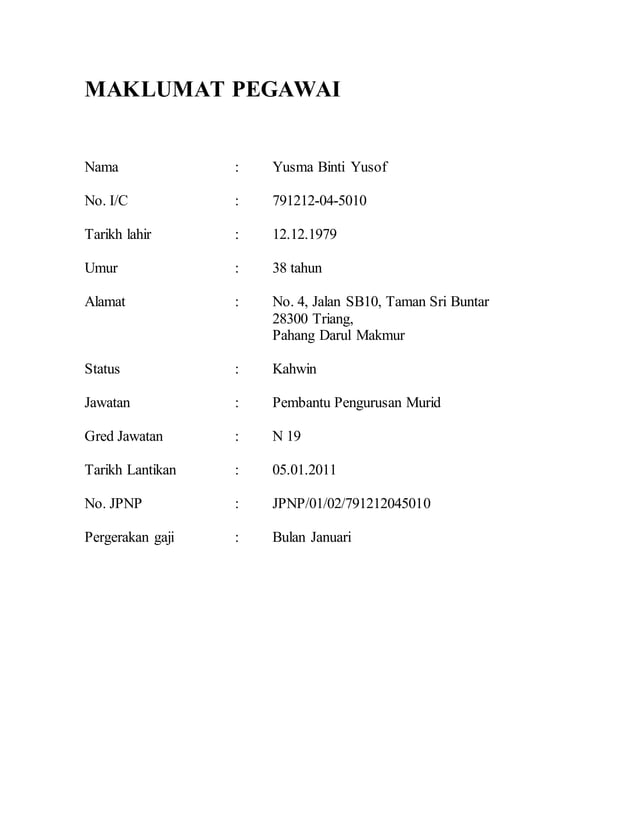 Nota serah tugas ppm prasekolah n19 | DOCX