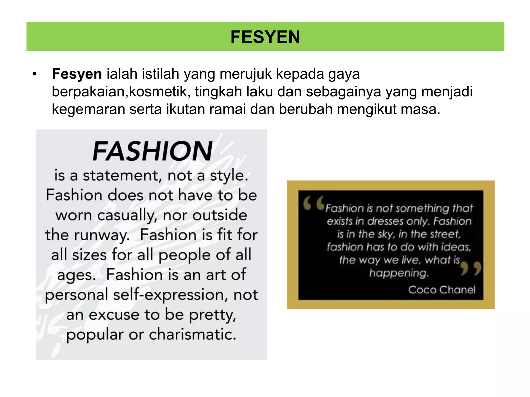 Senireka Fesyen topik 1 perkembangan fesyen | PDF