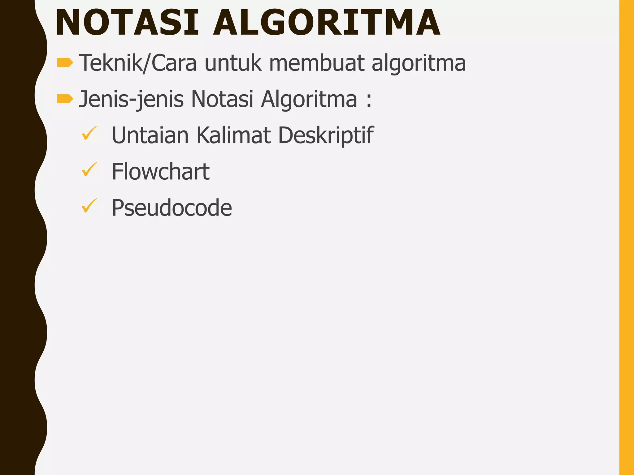 Notasi algoritma | PPTX