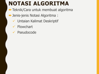 Notasi algoritma | PPTX
