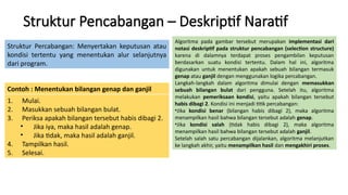 Materi matakuliah algoritma pemrograman : notasi algoritma | PPTX