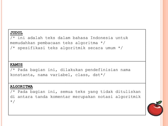 Notasi algoritmik & programming style | PPTX
