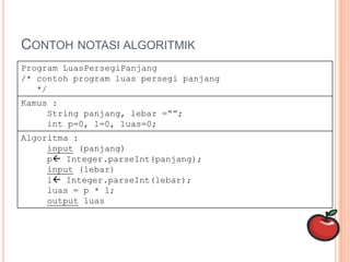 Notasi algoritmik & programming style | PPTX