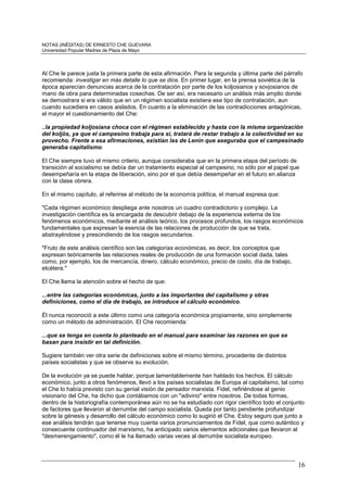 Notas inéditas de Che | PDF