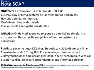 Nota de Evolución o Nota SOAP | PPT