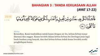 NOTA TADABBUR SURAH AL-MUKMINUN (AYAT 1-50) | PDF