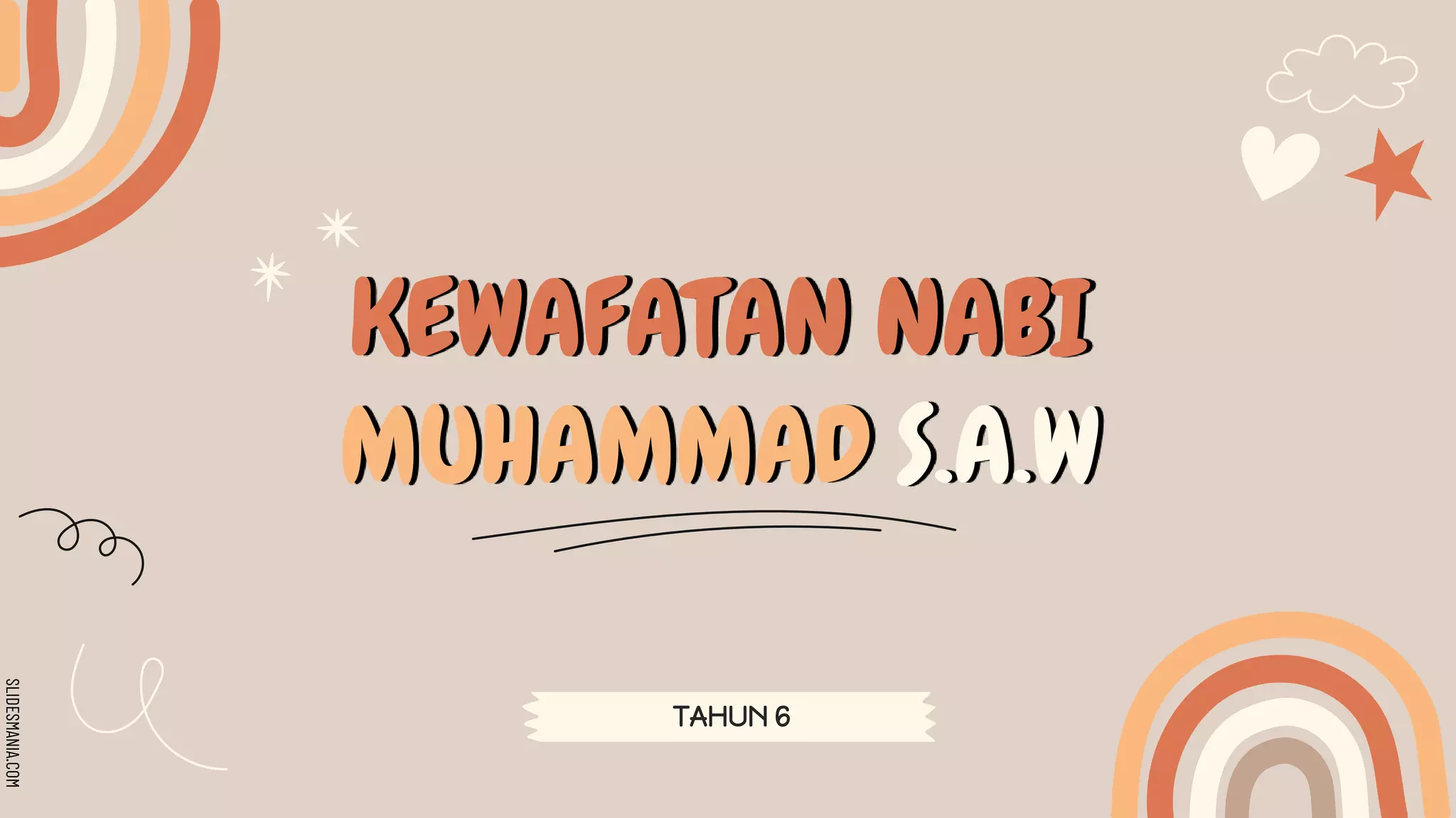 Nota Pendidikan Islam Tahun 6 - Kewafatan Nabi Muhammad SAW | PPTX