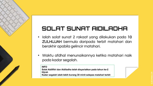 Nota Tahun 6 - Solat Sunat 2 Hari Raya | PPTX