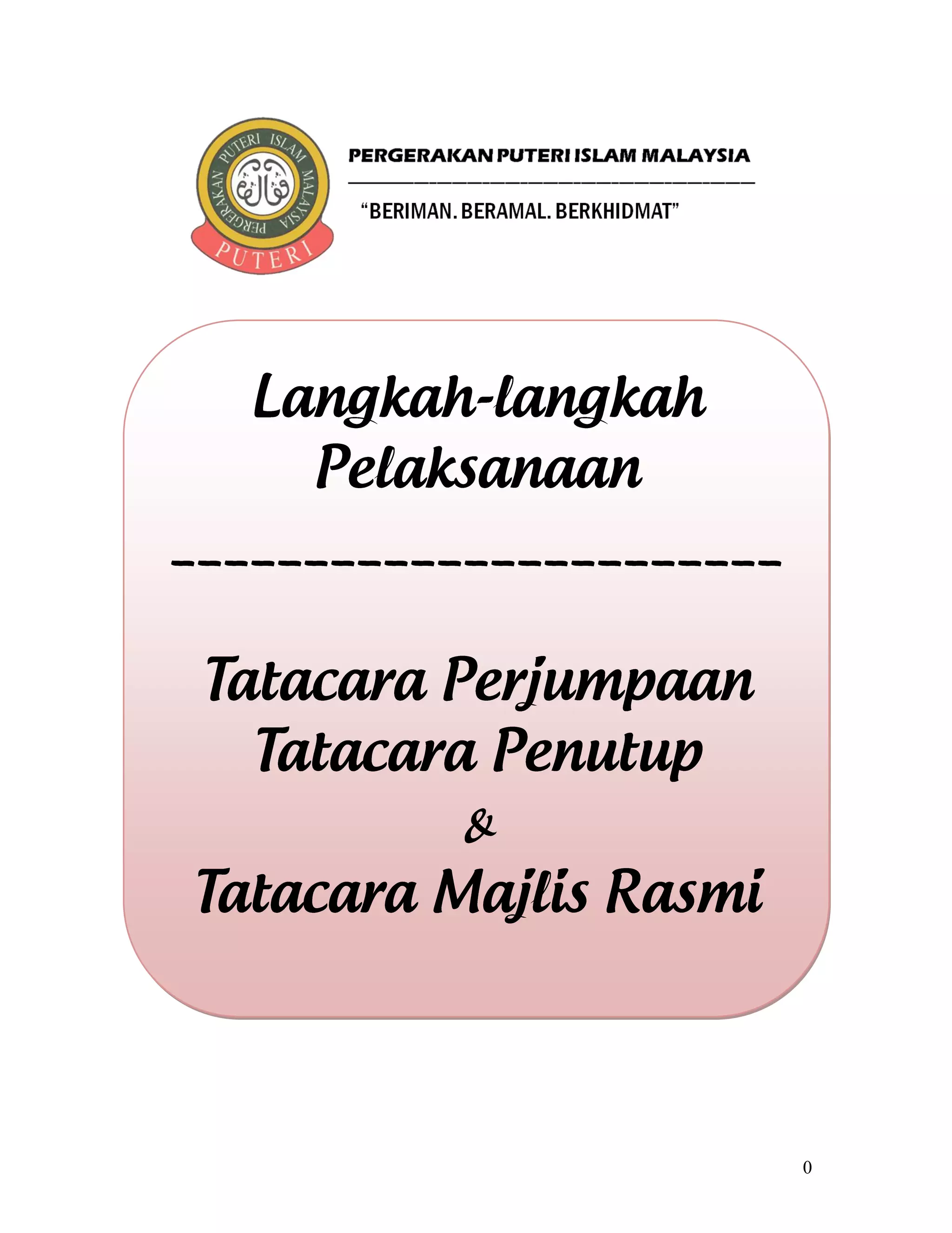 Nota tatacara perjumpaan ppim | PDF