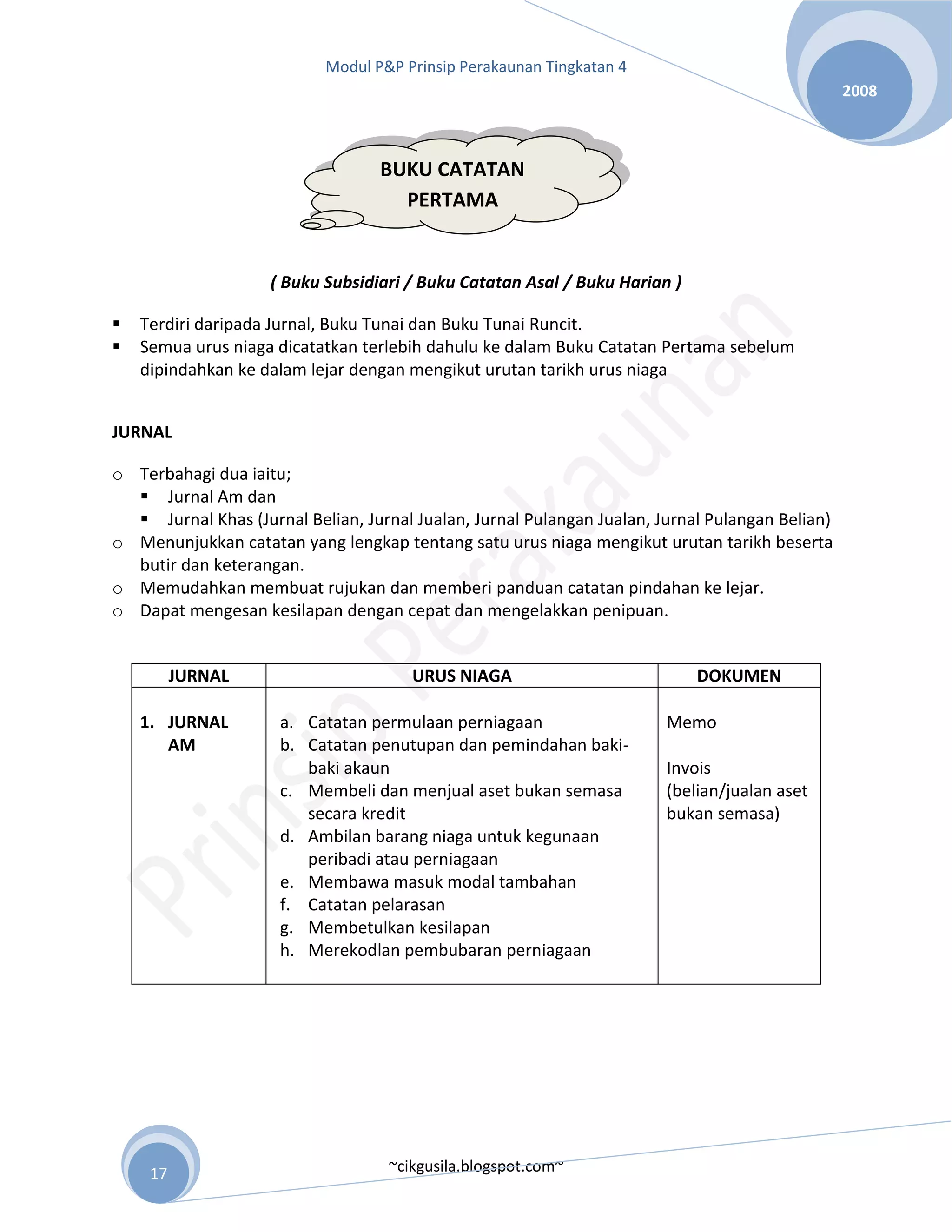 Nota tingkatan 4 prinsip akaun | PDF