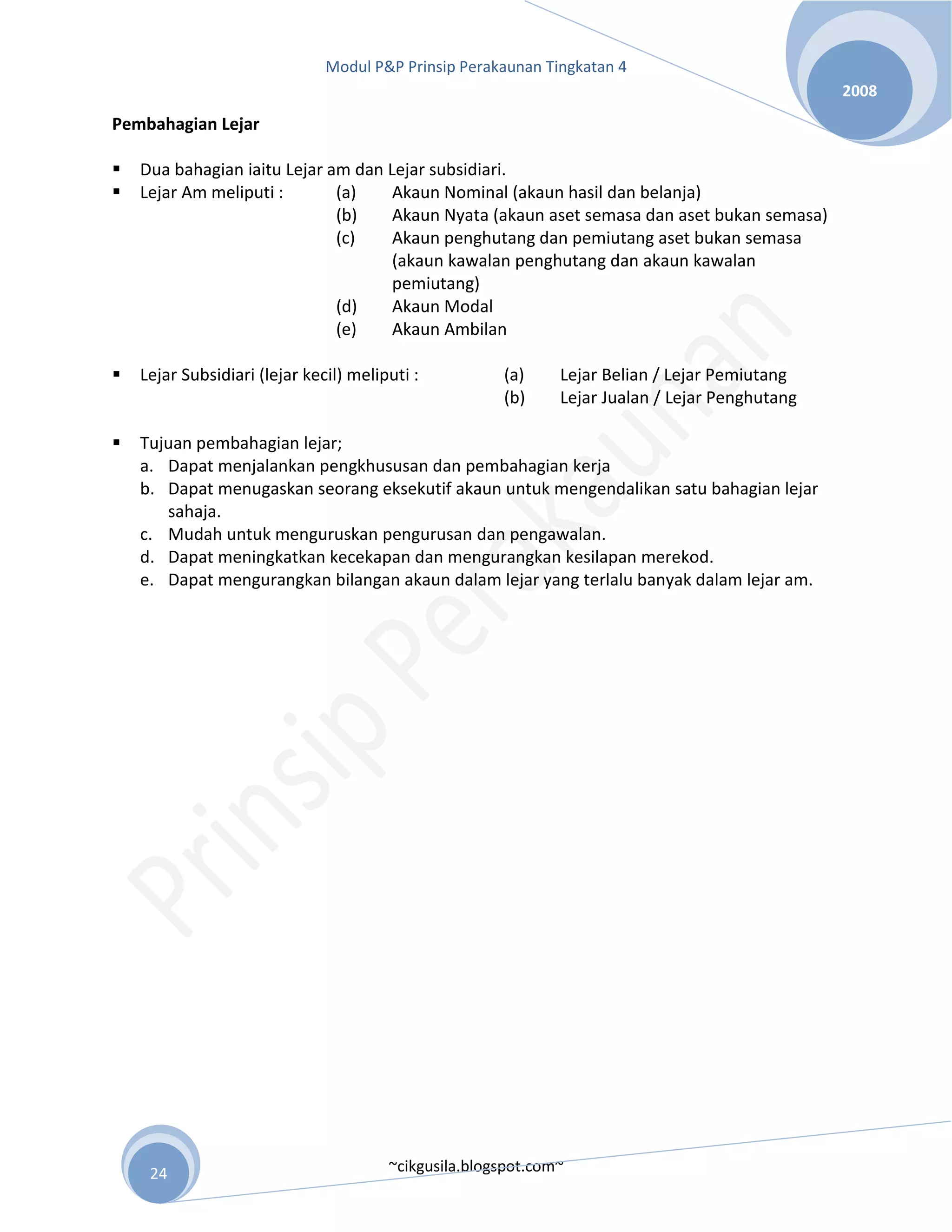 Nota tingkatan 4 prinsip akaun | PDF