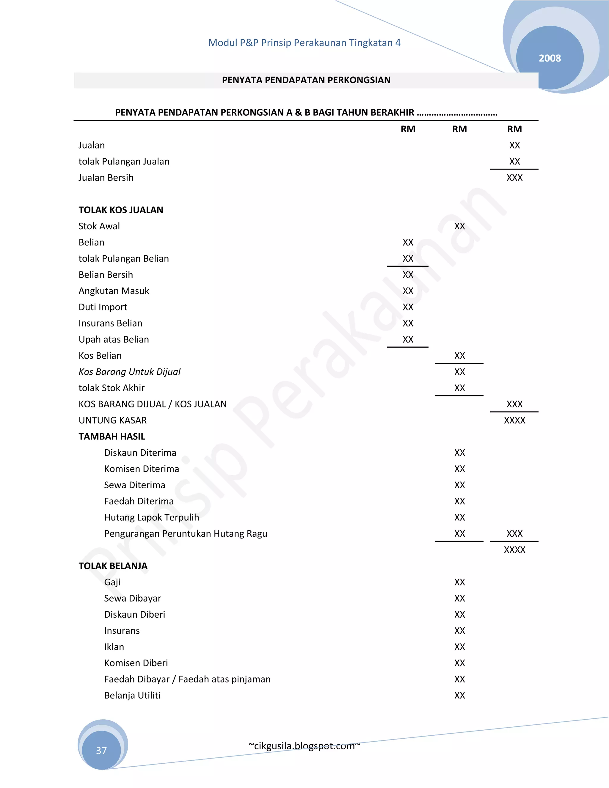 Nota tingkatan 4 prinsip akaun | PDF