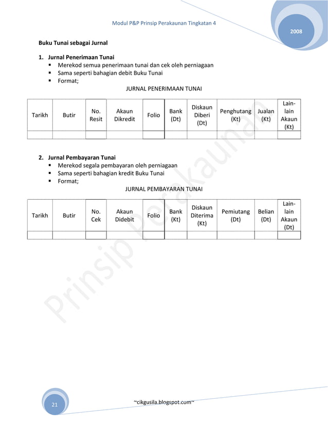 Nota tingkatan 4 prinsip akaun | PDF