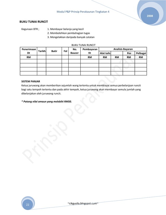 Nota tingkatan 4 prinsip akaun | PDF