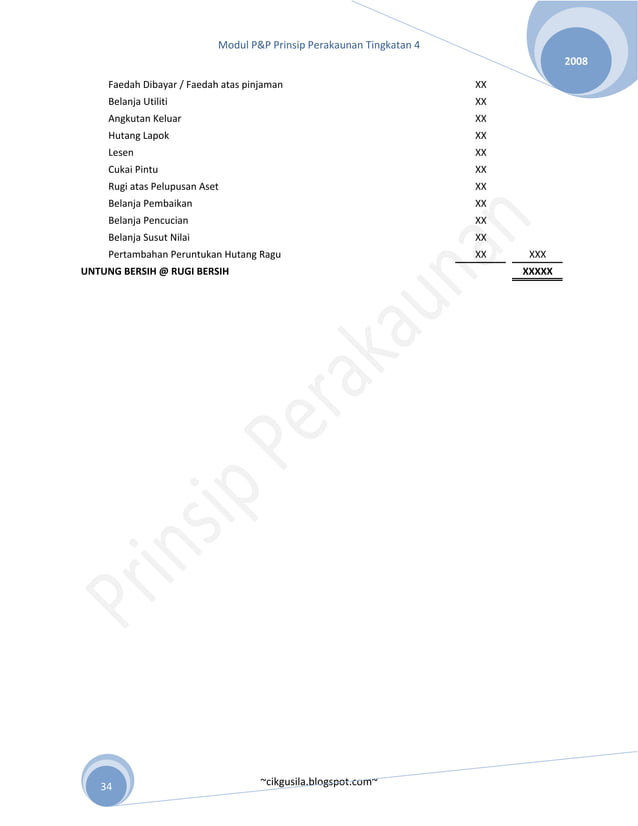 Nota tingkatan 4 prinsip akaun | PDF