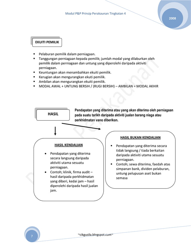 Nota tingkatan 4 prinsip akaun | PDF