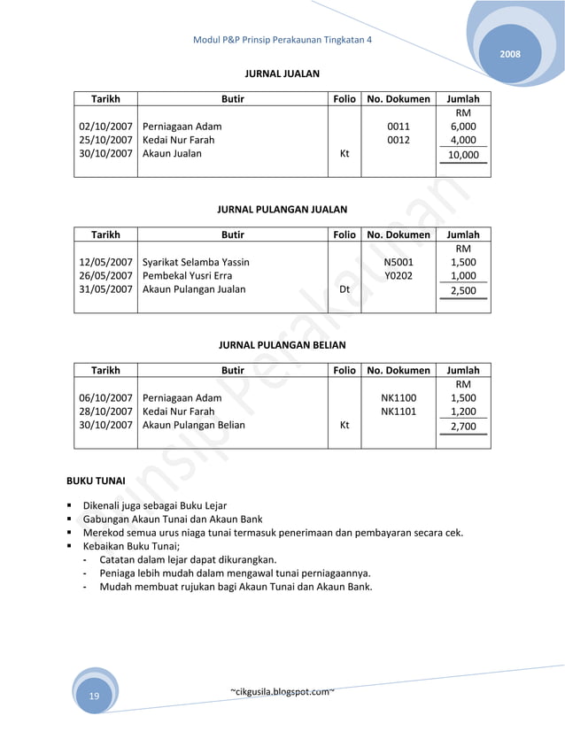 Nota tingkatan 4 prinsip akaun | PDF