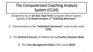 Notational analysis of coaching | PPT