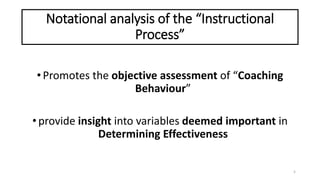 Notational analysis of coaching | PPT