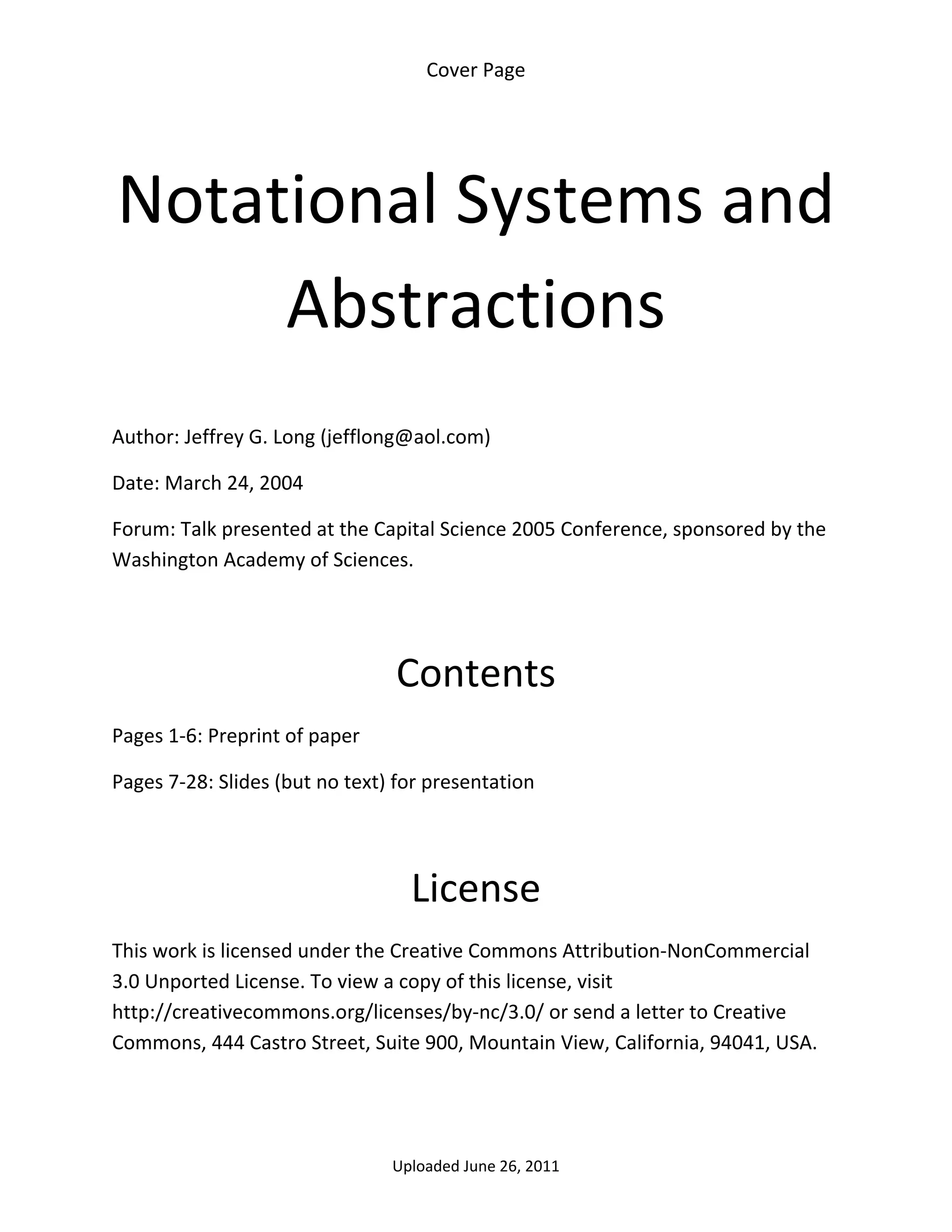 Notational systems and abstractions | PDF