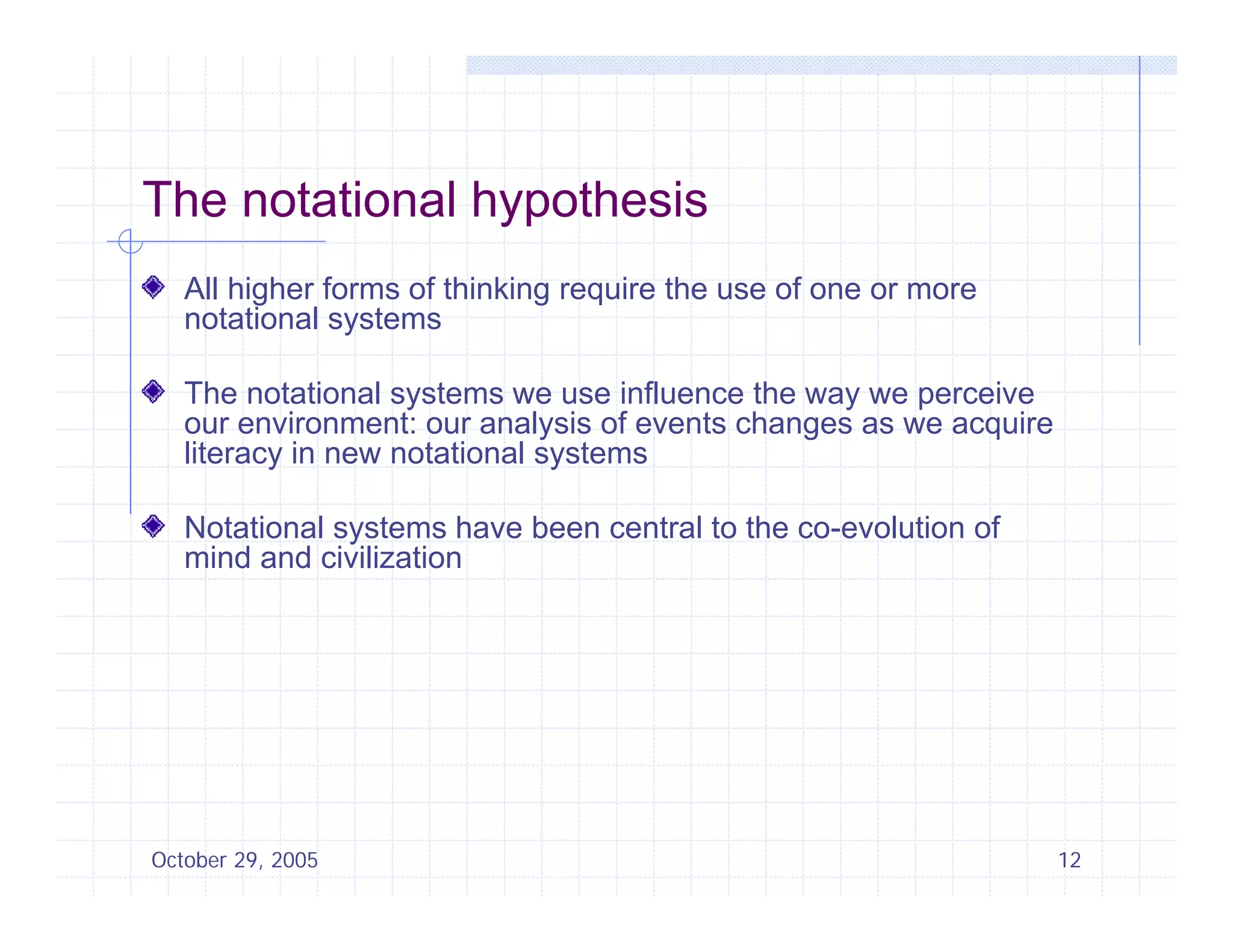 Notational systems and cognitive evolution | PDF