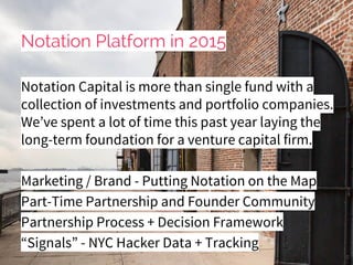 Notation Capital - 1 Year In | PDF