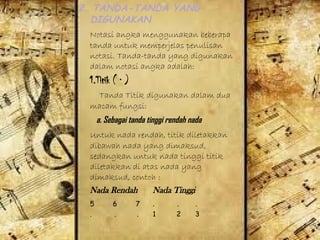 materi notasi balok dan notai angka dalam musik | PPTX